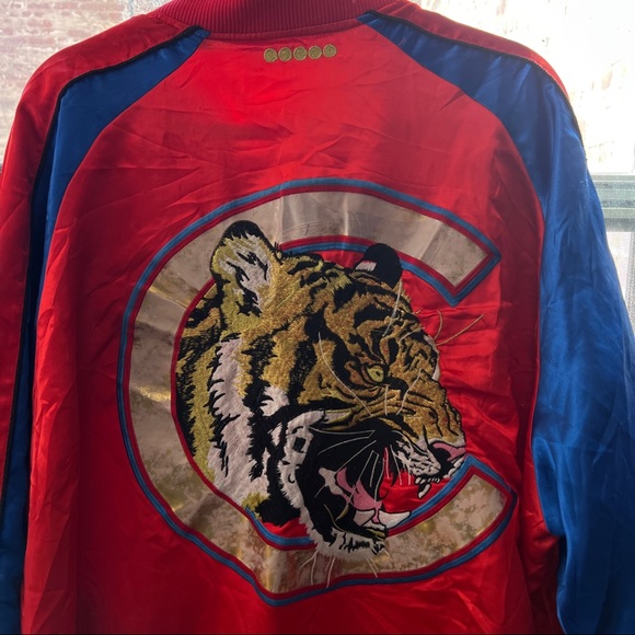 COOGI | Jackets & Coats | Vtg Coogi Mens Tiger Embroidered Red And Blue ...